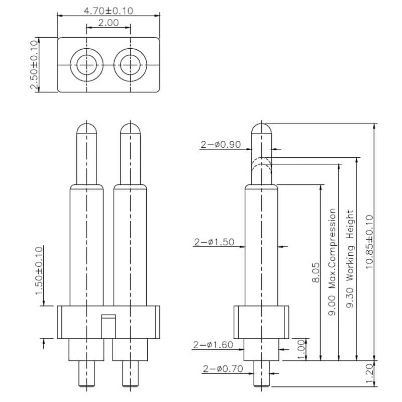 Through Hole Connector 2D/3D - Promax Pogo Pin
